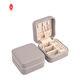 China Embossing Small Travel Paper Jewelry Gift Boxes Pu Leather Portable Jewelry Case for sale