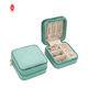 China Embossing Small Travel Paper Jewelry Gift Boxes Pu Leather Portable Jewelry Case for sale