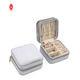 China Embossing Small Travel Paper Jewelry Gift Boxes Pu Leather Portable Jewelry Case for sale