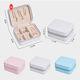 China Leather Pu Leather Jewelry Box  Earring Holder Zipper Portable Jewelry Organizer for sale
