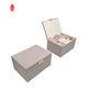 China FSC Velvet Jewellery Organizer Display Boxes Leather Jewelry Boxes For Women for sale
