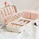 China Women PU Leather Paper Jewelry Gift Boxes Portable Travel Jewelry Case for sale