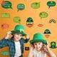 China CMYK Home Decorations Adhesive Paper Stickers Holiday Party Hat 3d Pvc Wall Sticker for sale