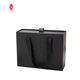 China Rigid Paper Perfume Packaging Box With Ribbon FSC Sliding Drawer Black Gift Box for sale