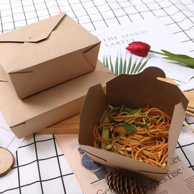 China Printed Paper Bio Disposable Food Containers Takeaway Fast Food Packaging for sale