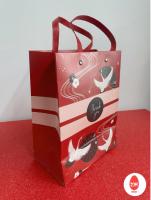 China Cartoon Kraft Paper Gift Packing Bags Custom Printed With Handles for sale