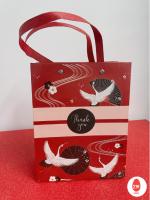 China Cartoon Kraft Paper Gift Packing Bags Custom Printed With Handles for sale