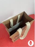 China Eco Friendly 120gsm Food Takeaway Bags Black With Personalized Logo for sale