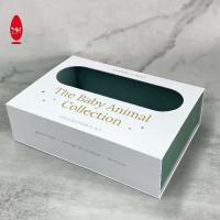 China White Magnetic Cosmetic Paper Gift Packaging Box With Window for sale