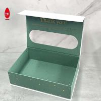 China White Magnetic Cosmetic Paper Gift Packaging Box With Window for sale