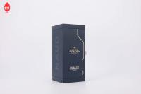 China Custom Logo Black Luxury Red Wine Magnetic Paper Packing Wine Bottle Packaging Gift Wine Box With Window for sale