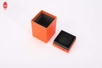 China ECO Friendly Orange Paper Cardboard Gift Packaging Candle Box With Lid for sale