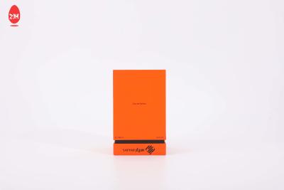 China ECO Friendly Orange Paper Cardboard Gift Packaging Candle Box With Lid for sale