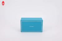 China Lid Base Blue Matt Perfume Packaging Box Gift Essential Oil Fragrance With Tray for sale