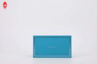 China Lid Base Blue Matt Perfume Packaging Box Gift Essential Oil Fragrance With Tray for sale