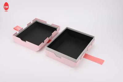 China Luxury Foldable Cardboard Paper Shoes Box , Magnetic Rigid Packaging Pink Gift Boxes for sale