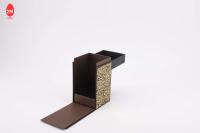 China Fancy Carton Black Rigid Flat Magnetic Folding Paper Gift Box With Ribbon for sale