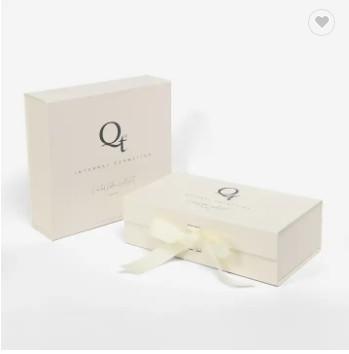 China Custom Printed Cardboard Folding Boxes Ribbon Clothes Gift Paper Box Biodegradable for sale