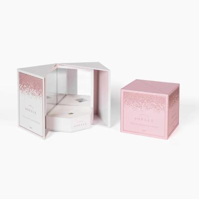 China Cardboard White Matte Cosmetic Boxes Open Door Custom Logo For Cosmetics for sale