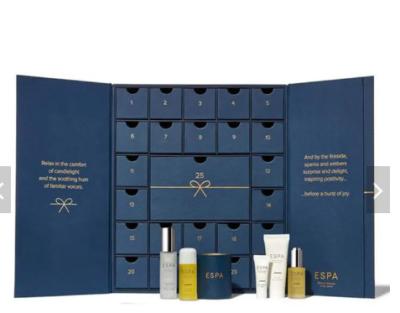 China Wholesale Custom Christmas Calendar Box Cosmetic Cardboard Drawer Gift Box for sale