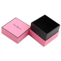 China Wholesale Pink Rigid Cardboard Candle Gift Box Magnet / Button / Tie Closure for sale