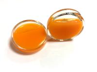 China High Strength Clothing Liquid Glass Buttons 10mm - 40mm Size With 2mm Threading Hole for sale