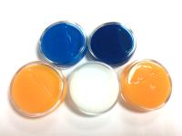 China High Strength Clothing Liquid Glass Buttons 10mm - 40mm Size With 2mm Threading Hole for sale