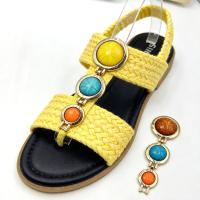 China Personalized Gem Sandals Accessories Polished Natural Stone Accessories Handcrafted Design for sale