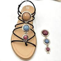 China Personalized Gem Sandals Accessories Polished Natural Stone Accessories Handcrafted Design for sale
