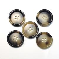 China Mixed Colors Resin Clothing Buttons 8mm - 28mm With Imitation Buffalo Horn Texture for sale