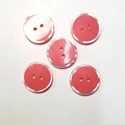 China Luxury Two Hole Resin Buttons 8mm - 28mm With Imitation Shell Pattern Texture for sale
