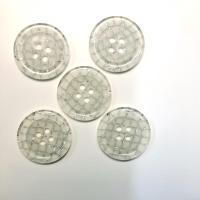 China Mosaic Checkered Texture Resin Buttons Hot Pressing Customizable Mixed Colors for sale