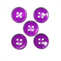 China Fashion Garment Solid Colored Resin Buttons With Smooth Glossy Surface Finish for sale