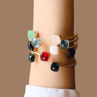 China Natural Purple Stone Gemstone Bracelet Polished With Machine Manual Processing for sale