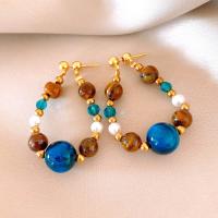 China 3mm - 10mm Size Natural Gemstone Earrings Polished Gemstone Dangle Earrings for sale