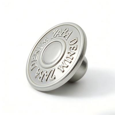 China Engraved Vintage Metal Buttons Polished Metal Buttons For Leather Denim for sale