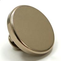 China Customizable Round Metal Flat Cap Button With Polished Surface for sale
