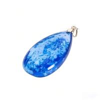 China Genuine Agate Stone Pendant Natural Sky Blue Teardrop Pendant Customizable for sale