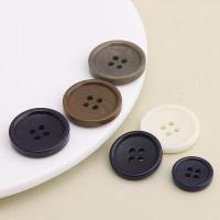 China Customizable Corozo Suit Buttons with Subtle Wood-Grain Patterns and 4-Hole Design for sale