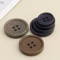 China Customizable Corozo Suit Buttons with Subtle Wood-Grain Patterns and 4-Hole Design for sale