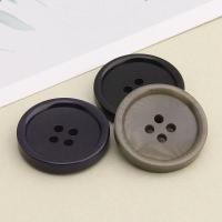 China Customizable Corozo Suit Buttons with Subtle Wood-Grain Patterns and 4-Hole Design for sale