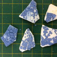 China Transparent Resin Ceramic Fragments Artistic Upcycled Button Collection for sale
