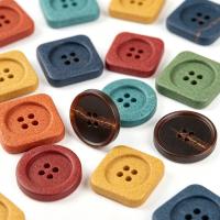 China Eco-friendly Resin Buttons with Customizable Colors and Imitation Mosaic Checkered Texture for Garments for sale
