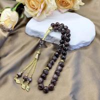 China 100% Natural Gemstone Tasbih Bracelet with Smooth High-Polish Finish and Customizable Sizes for Muslim Prayer for sale