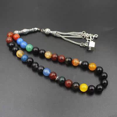China 100% Natural Gemstone Tasbih Bracelet with Smooth High-Polish Finish and Customizable Sizes for Muslim Prayer-Tasbih Bracelet Original Manufacturer for sale