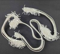 China Electroplated Vintage Copper Wire Buckle with Polished Bead Fringe for Structural Elegance in Fashion for sale