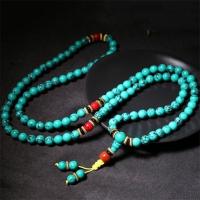 China Natural  Turquoise Gemstone Bracelet Armband with Islamic Prayer Beads and Pendants Handmade from Carefully Selected Natural Ores Worldwide for sale