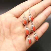 China Natural Ruby Pendant Earrings for sale