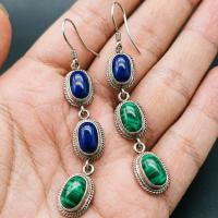 China Natural Gemstone Dangle Earrings with Customizable Bead Shapes and Vibrant Hues in Polished Finish for sale