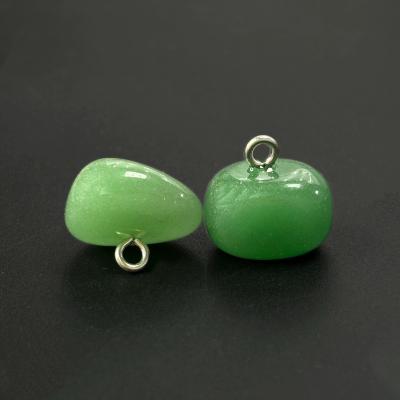 China Customizable Natural Stone Buttons with Polished Finish in Natural Shapes for Gemstone Buttons for sale